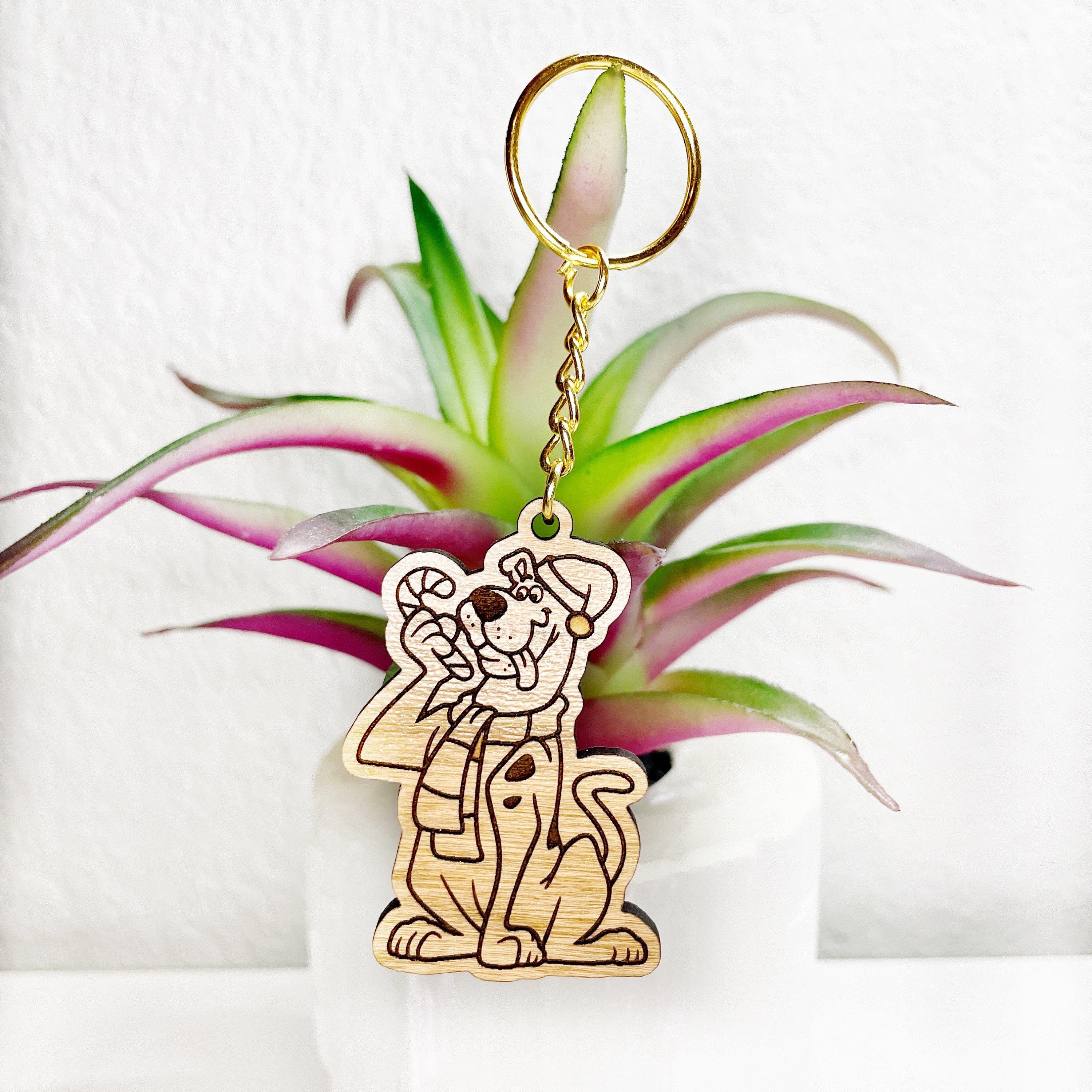 Scooby Doo Keychain Scooby Doo Scoob Dog Keychain Wood - Etsy