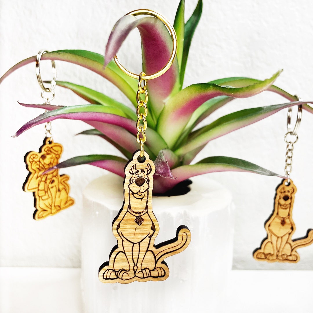 Scooby Doo Keychain Scooby Doo Scoob Dog Keychain Wood Keychain ...