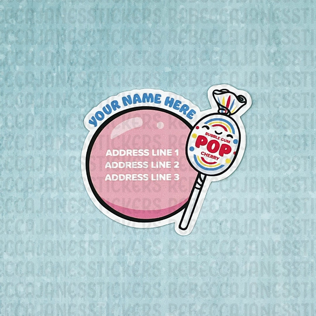 Cute Lollipop Return Address Label Sticker Flakes - Etsy