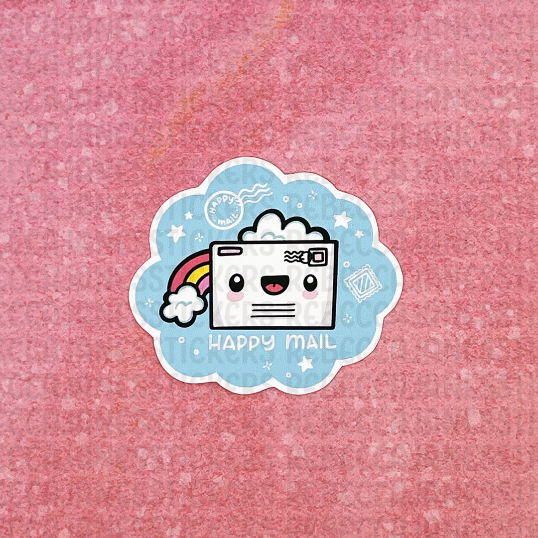 Cute Rainbow Envelope Happy Mail Sticker Flakes - Etsy