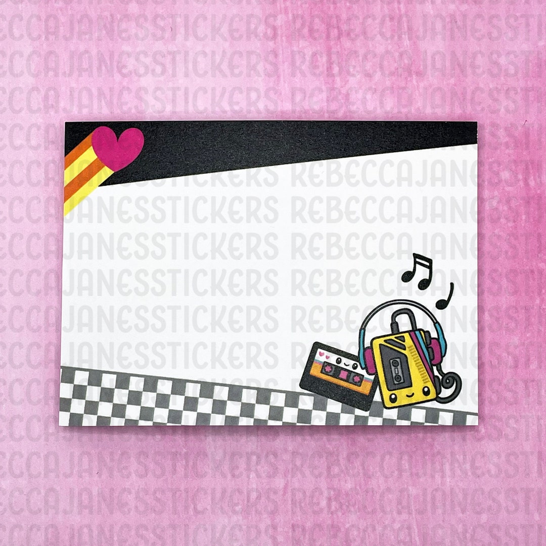 Cute Eighties Music Sticky Notes - Etsy