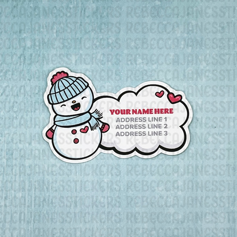 Snowman Labels - Etsy