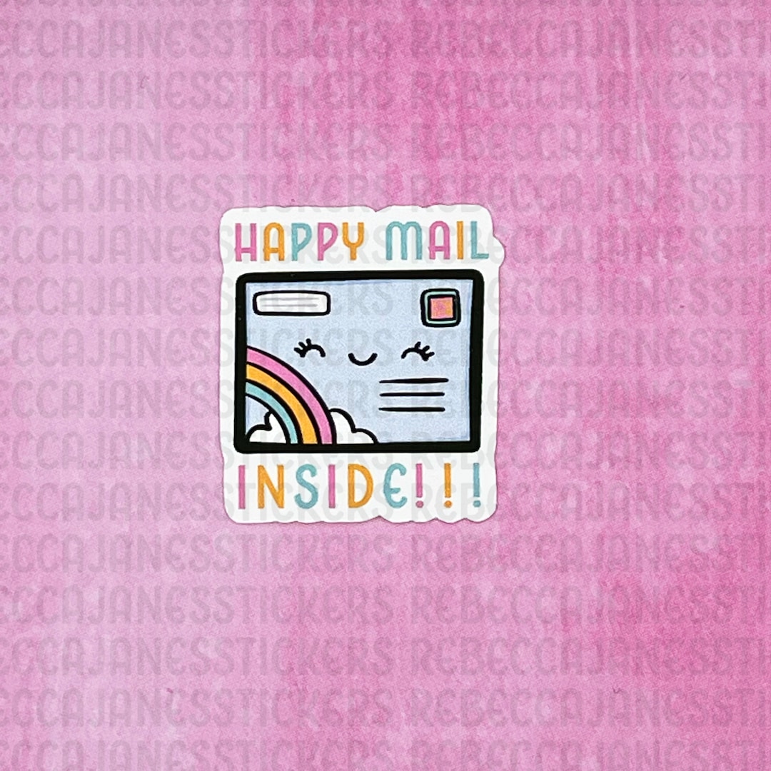 Cute Rainbow Envelope Happy Mail Sticker Flakes - Etsy