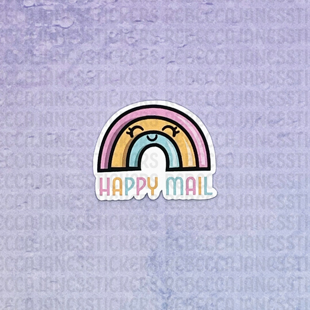 Cute Rainbow Happy Mail Sticker Flakes - Etsy