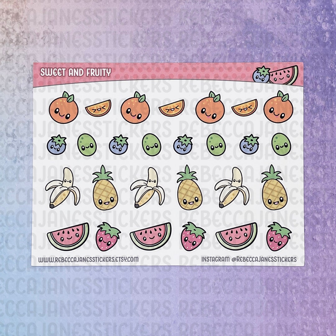 Sweet and Fruity Planner Sticker Sheet - Etsy