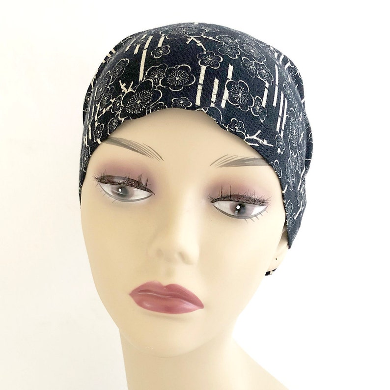Indigo Sakura Flowers Women's Scrub Cap . Japanese Fabric - Etsy