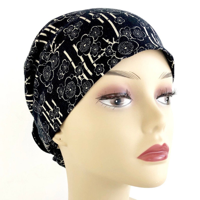 Indigo Sakura Flowers Women's Scrub Cap . Japanese Fabric - Etsy