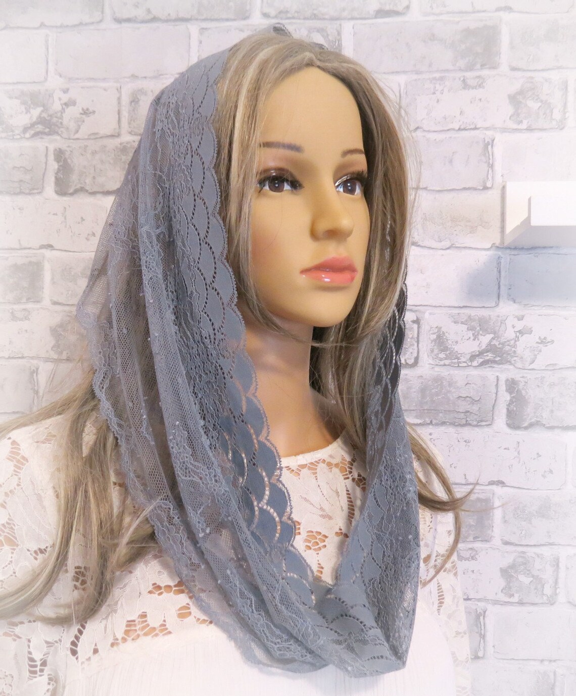 CHAPEL MANTILLA/ Lace Mantilla/ Chapel Veil/catholic Veil/lace Church ...