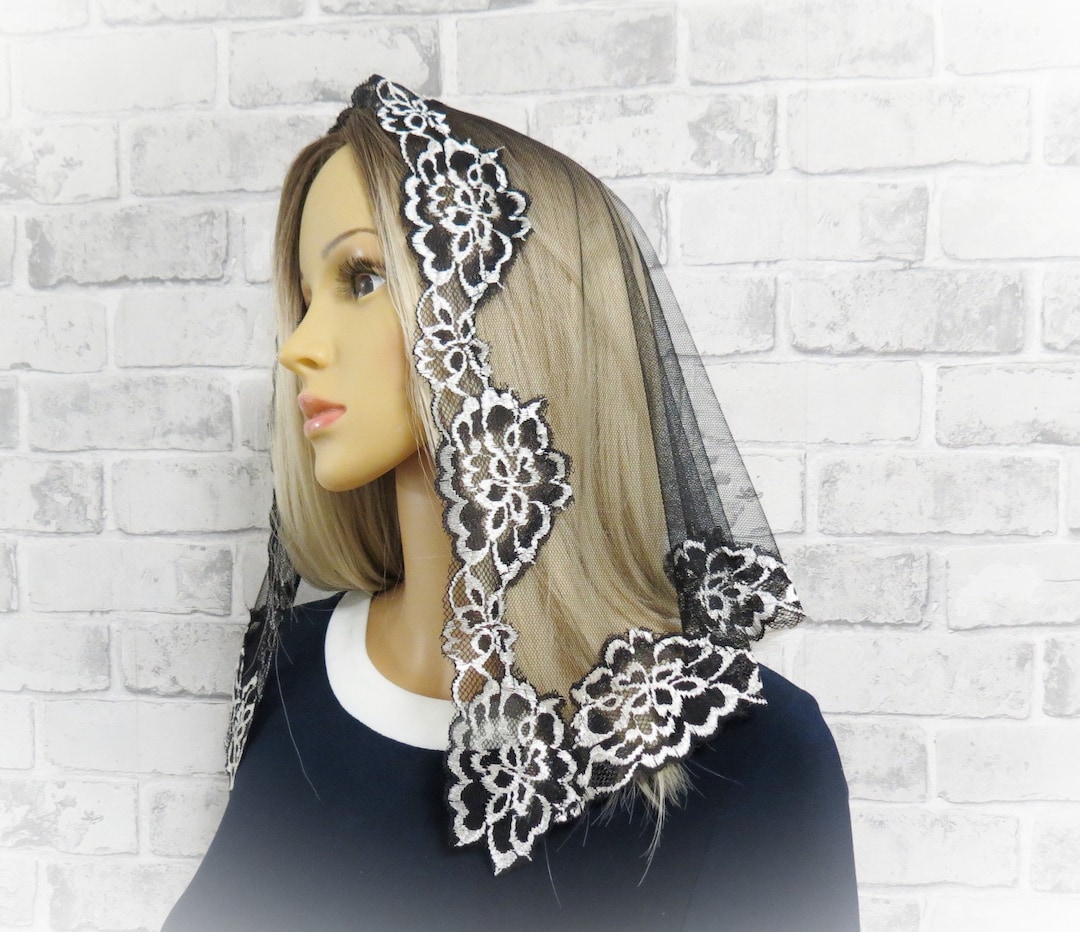 CHURCH MANTILLA - Church Head Covering, Mantilla Chapel Praying Veil ...