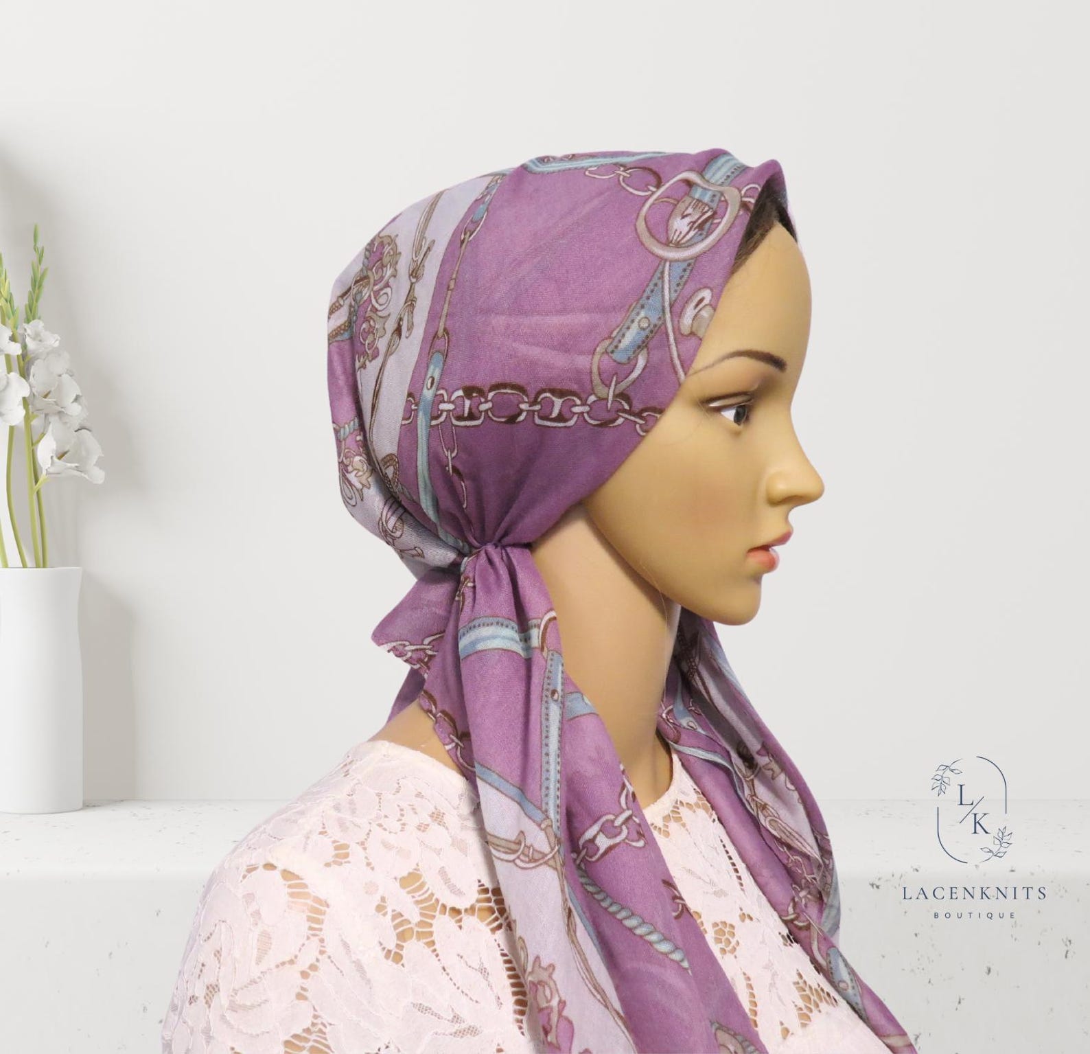Classic Timeless Pretied Headscarf, Chemo Head Scarf, Chemo Hat, Pre ...