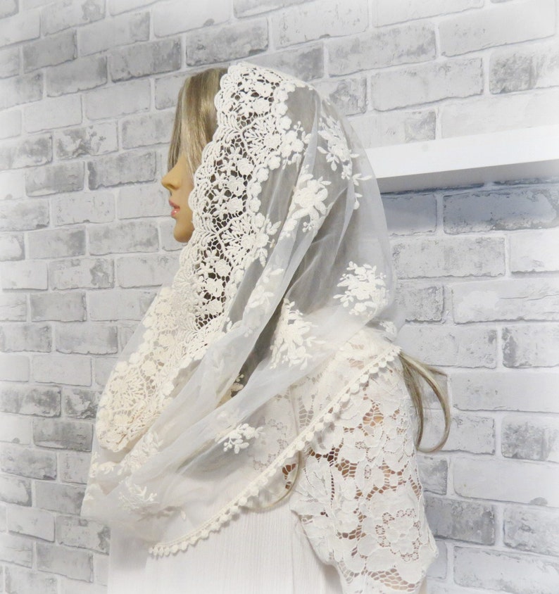 CHAPEL MANTILLA Beautiful Traditional Vintage Inspired Lace - Etsy