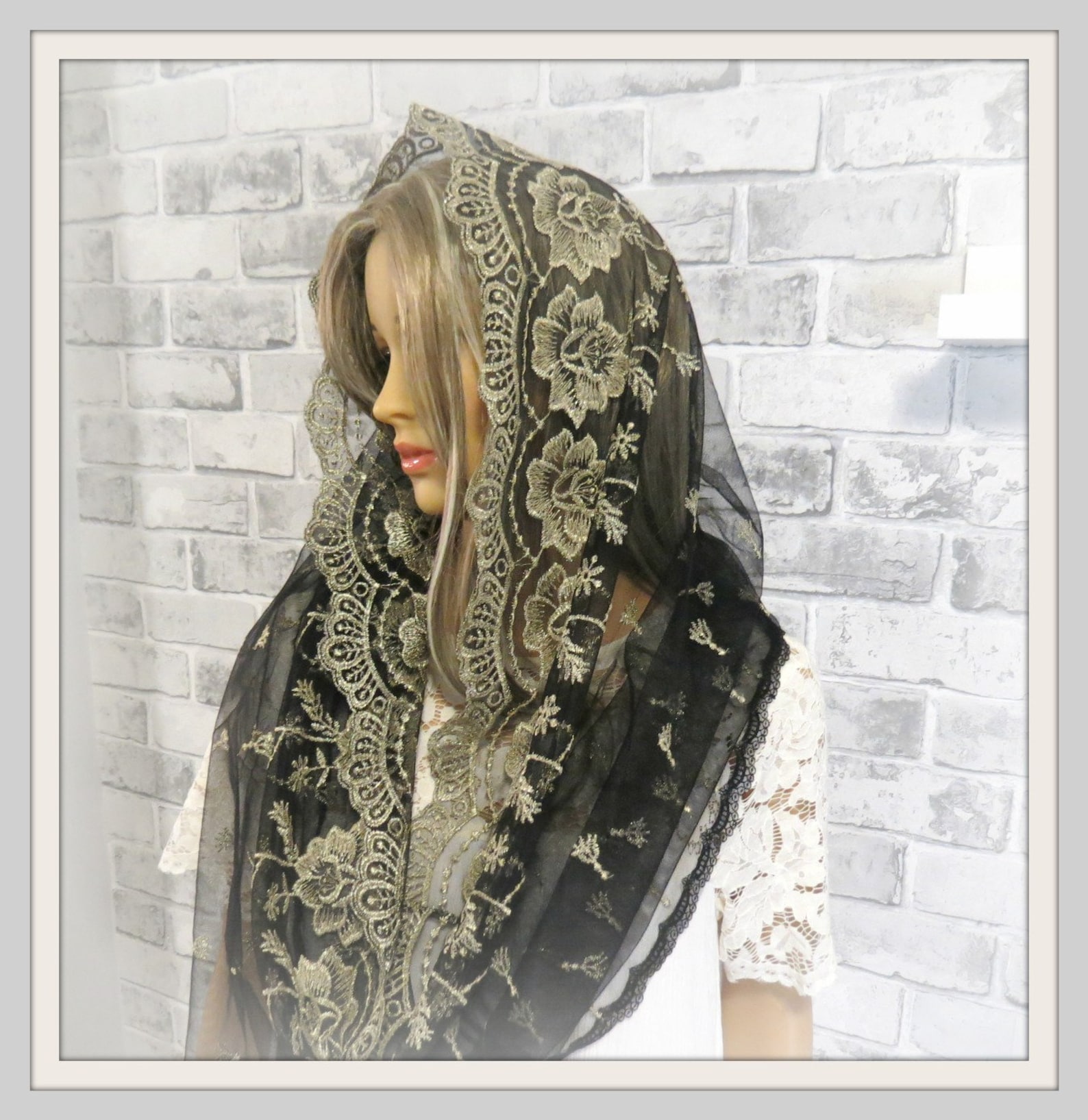 CHAPEL MANTILLA Beautiful Traditional Vintage Inspired French - Etsy