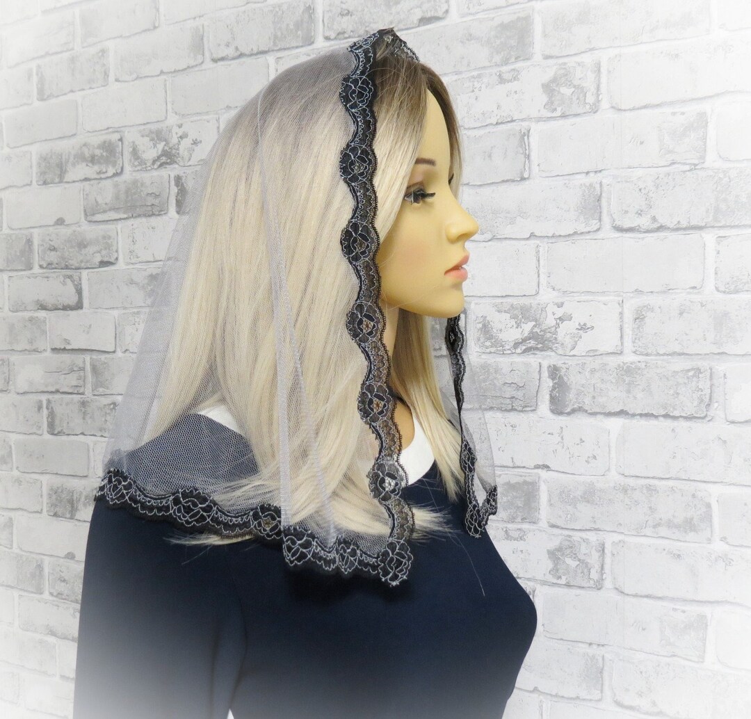 CHURCH MANTILLA - Chapel Praying Veil, Church Headcovering, Spanish ...