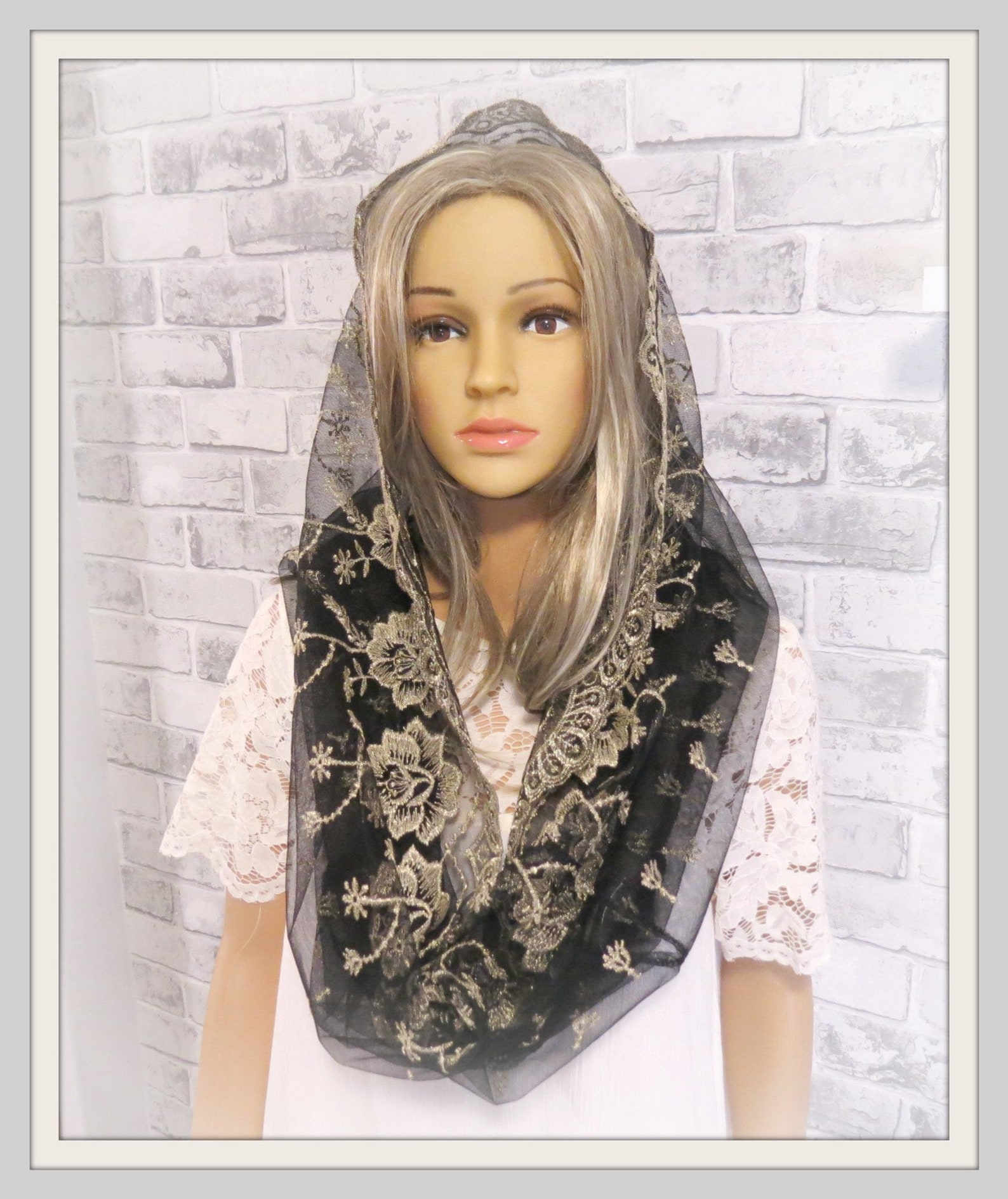 CHAPEL MANTILLA Beautiful Traditional Vintage Inspired French - Etsy
