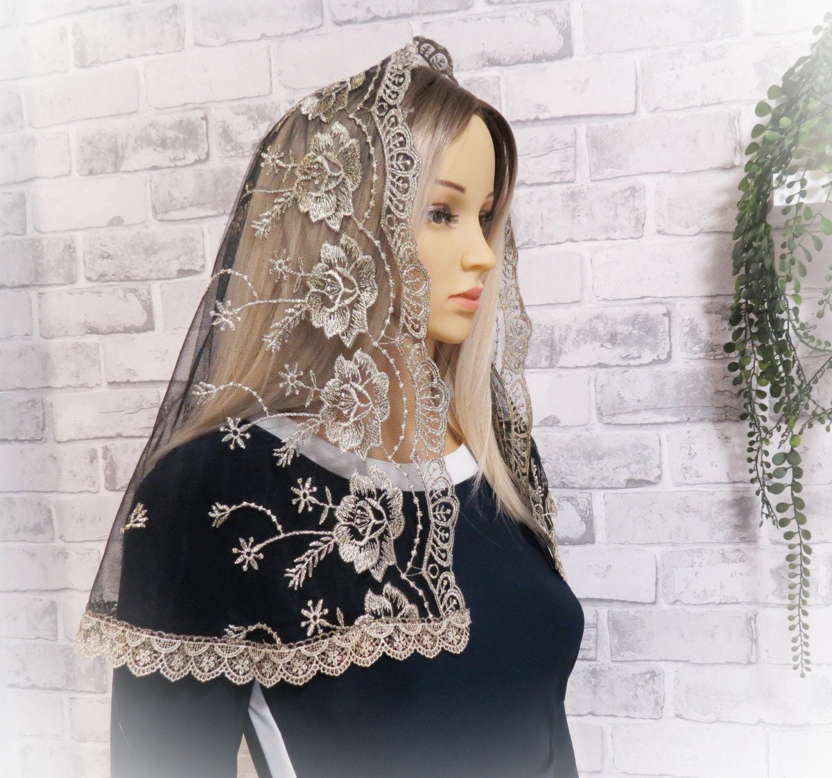 BLACK CHAPEL MANTILLA Beautiful Traditional Vintage Inspired | Etsy