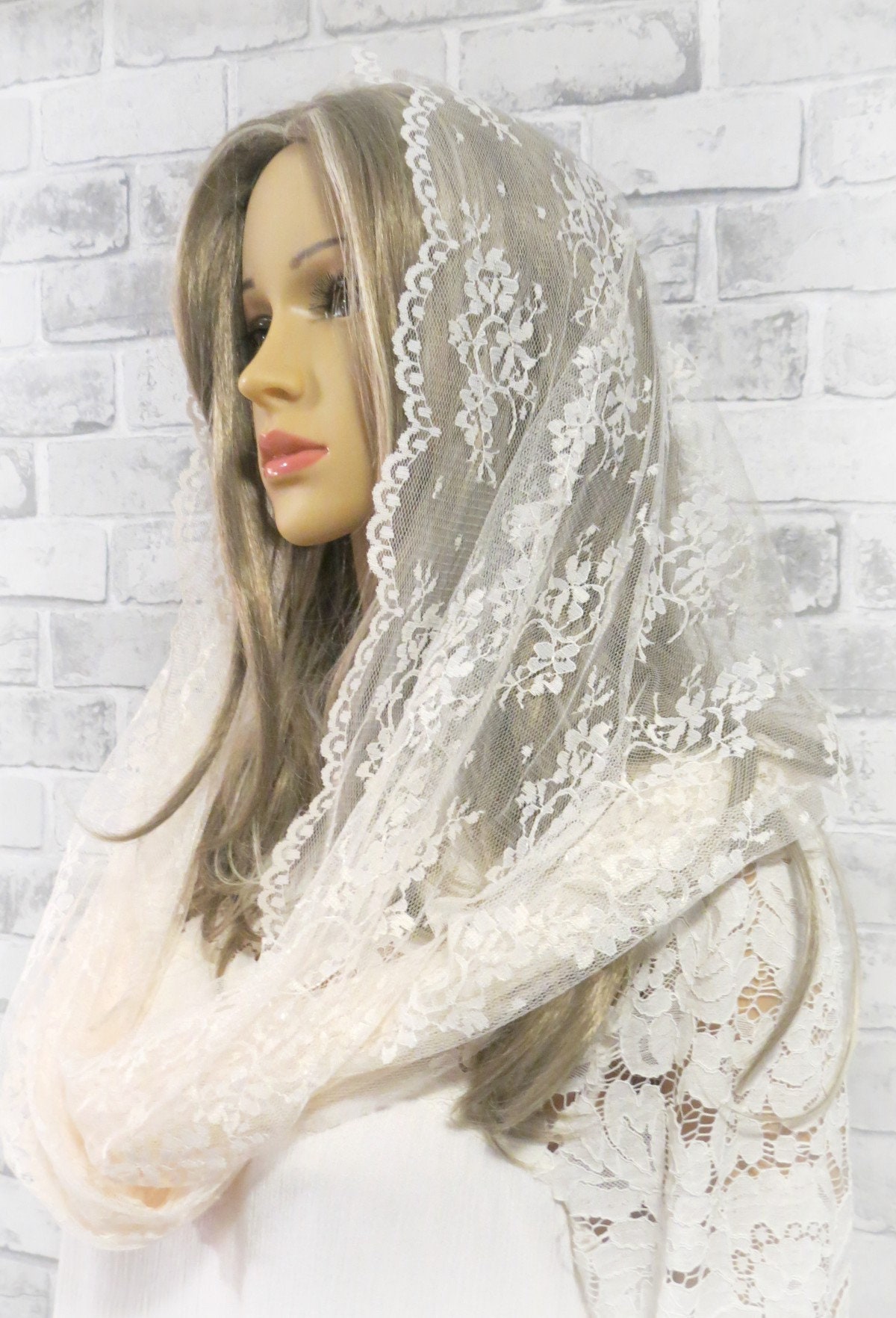 CHAPEL MANTILLA Beautiful Traditional Vintage Inspired French - Etsy