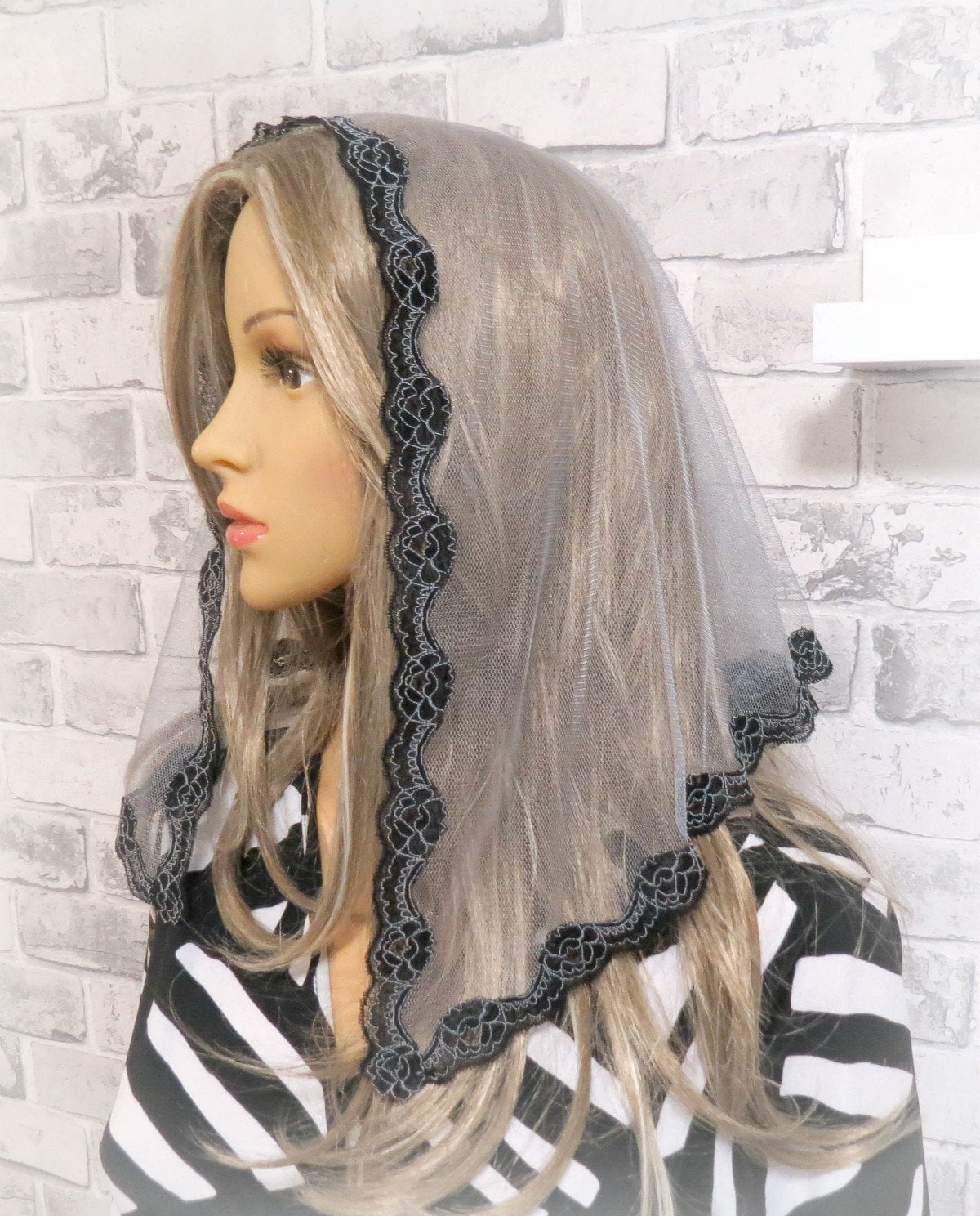 CHURCH MANTILLA - Chapel Praying Veil, Church Headcovering, Spanish ...