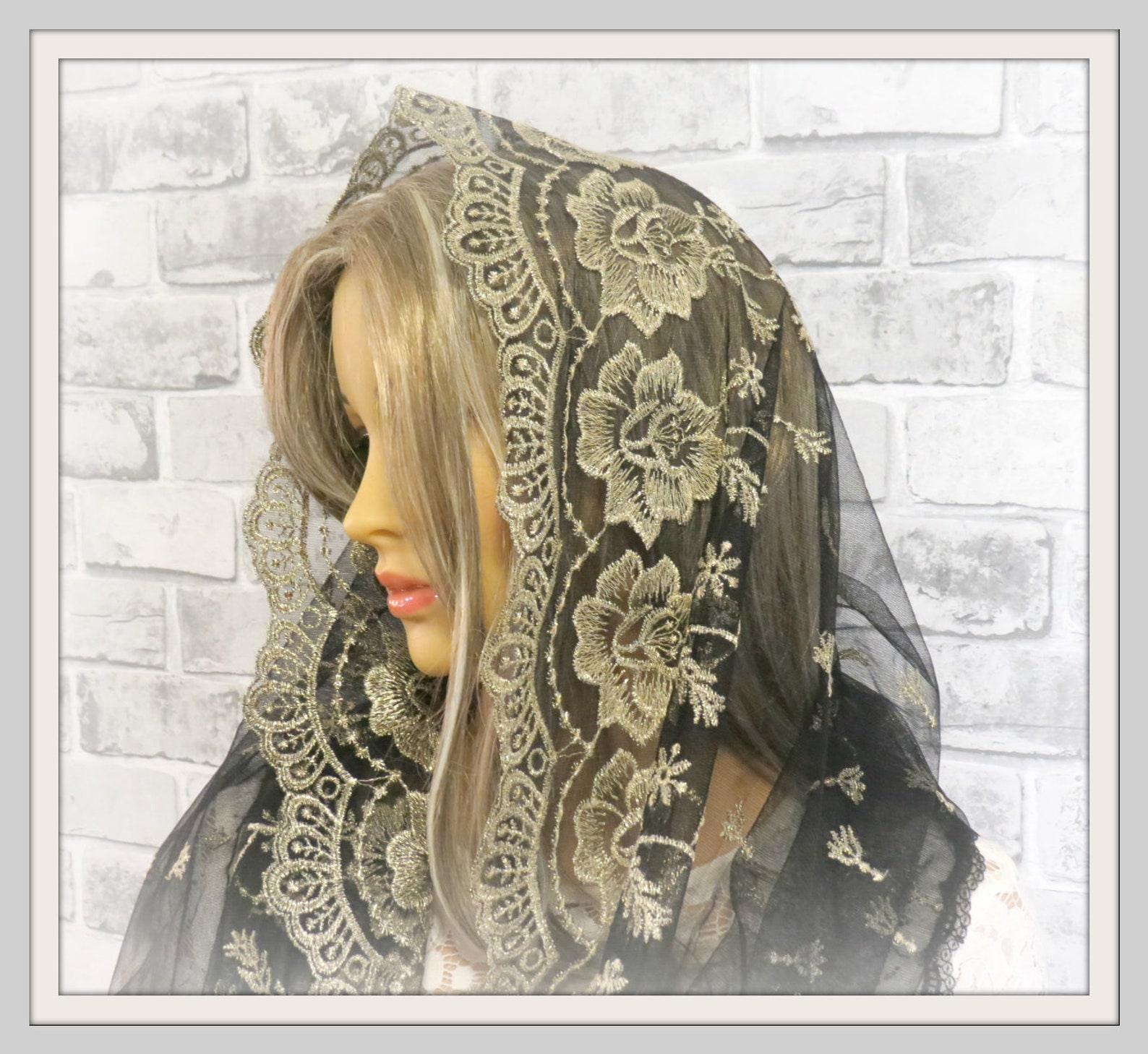CHAPEL MANTILLA Beautiful Traditional Vintage Inspired French - Etsy