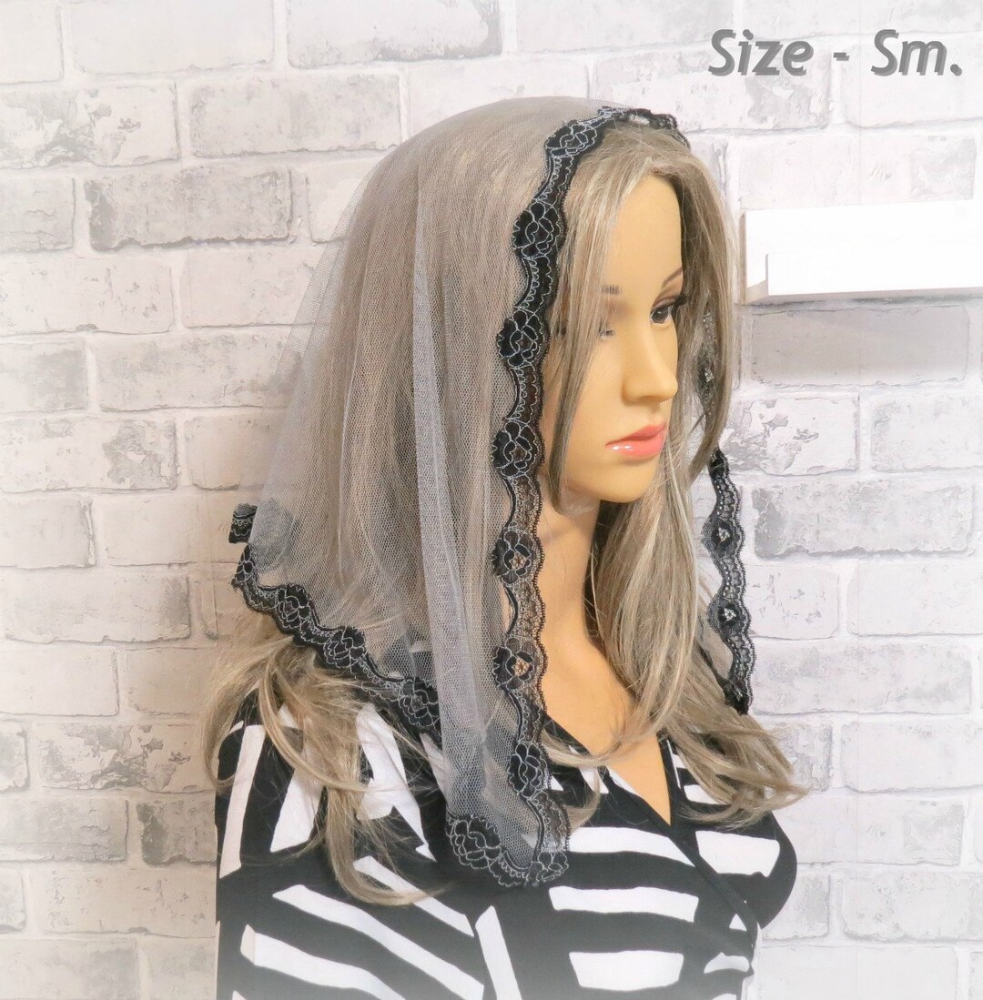 CHURCH MANTILLA - Chapel Praying Veil, Church Headcovering, Spanish ...