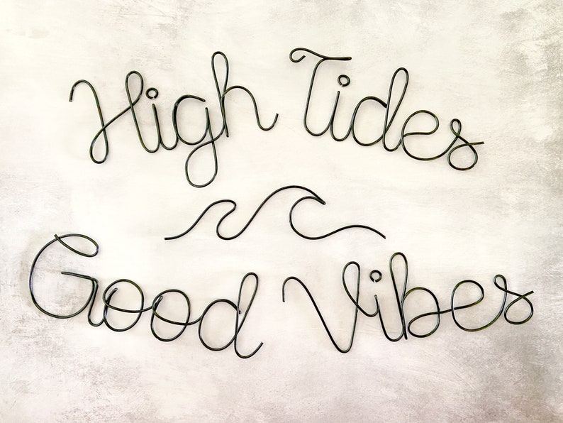 High Tides Good Vibes Sign Wave Wall Art Beach Wall Decor - Etsy