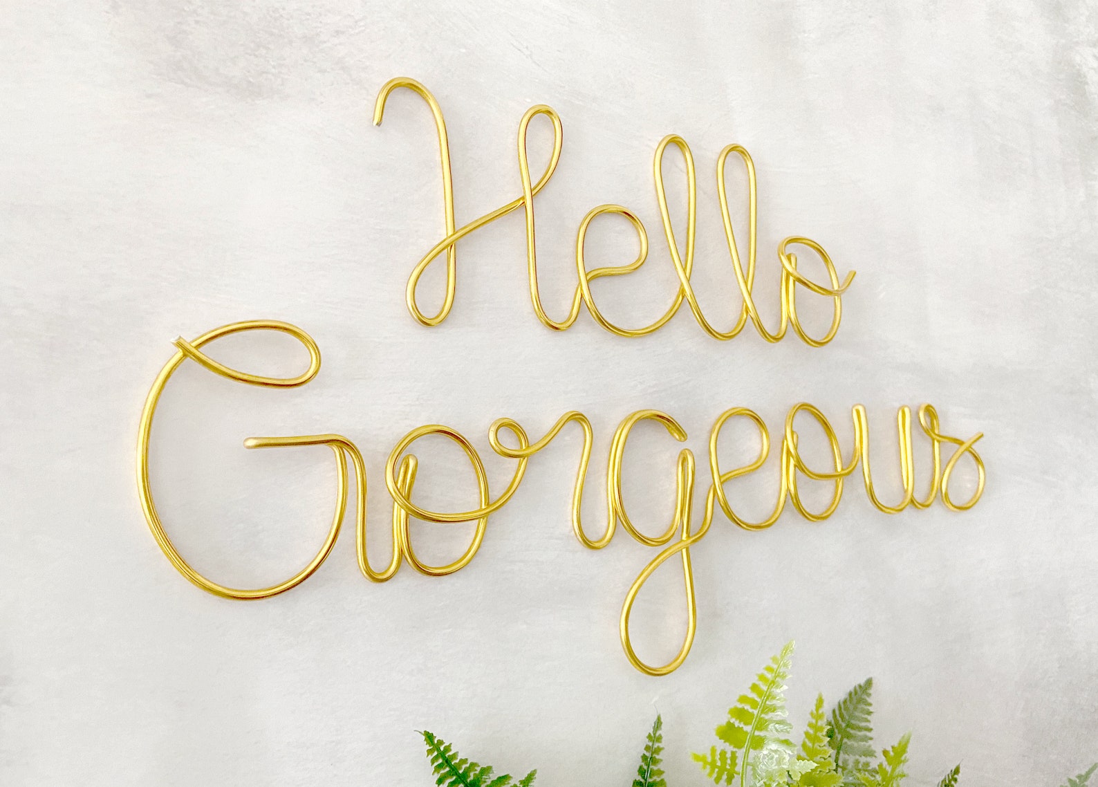 Hello Gorgeous Sign, Wire Art Wall Decor, Wire Signs, Spa Decor, Salon ...