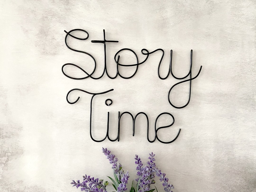 Story Time Sign, Wire Word Wall Art, Boho Nursery, Playroom Wall Decor ...