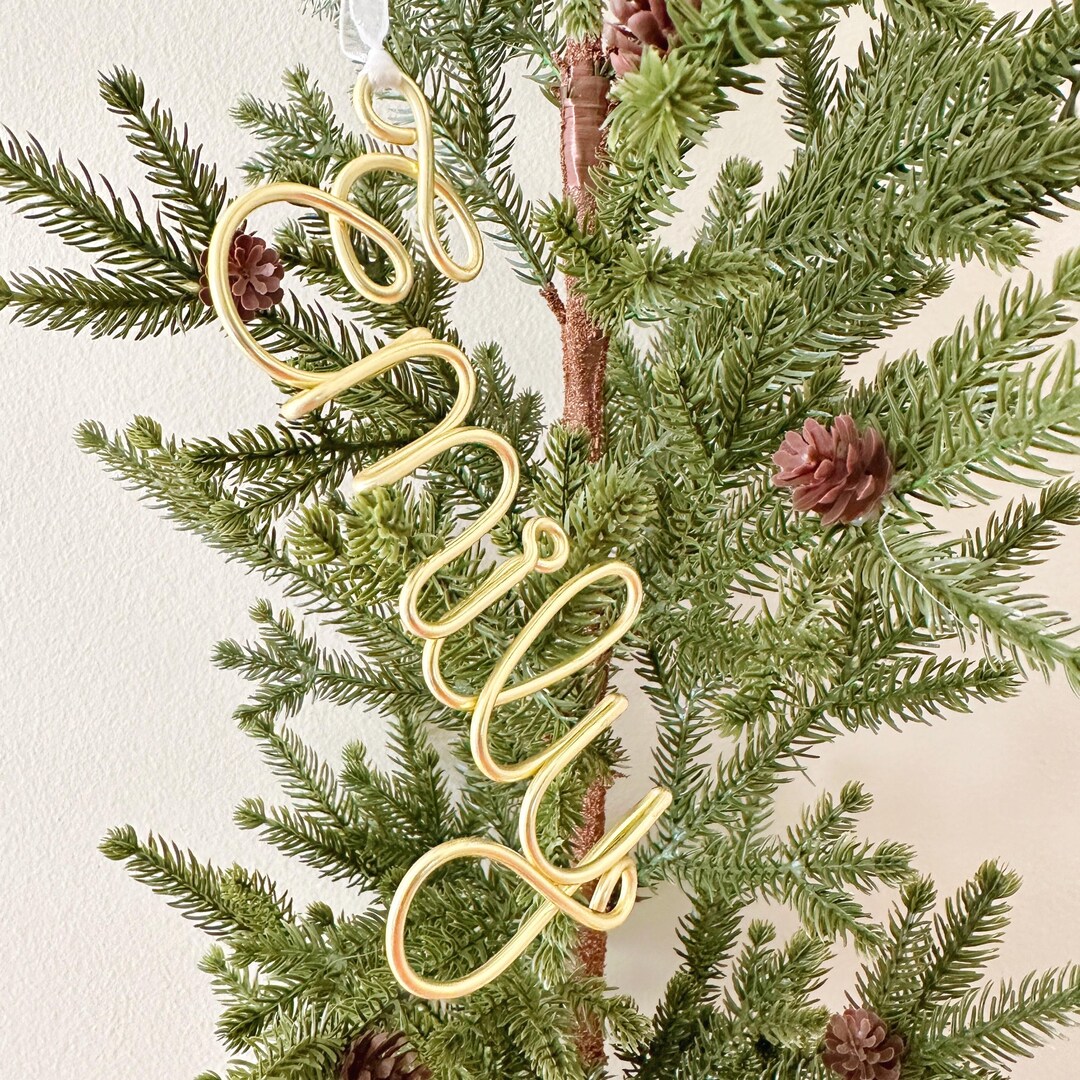 Personalized Wire Name Christmas Ornament: Custom Holiday Keepsake - Etsy