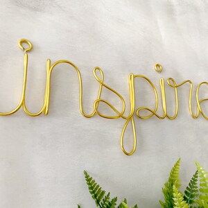 Inspire Wall Art, Inspire Sign, Wire Wall Art, Home Office Decor ...