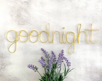 Goodnight Wall Art | Etsy