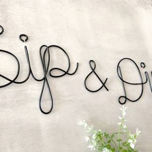 Sip and Dip Wire Wall Art: Funny Hot Tub Decor - Etsy