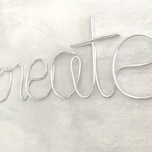 Create Sign, Playroom Wall Decor, Craft Room Decor, Create Metal Word ...