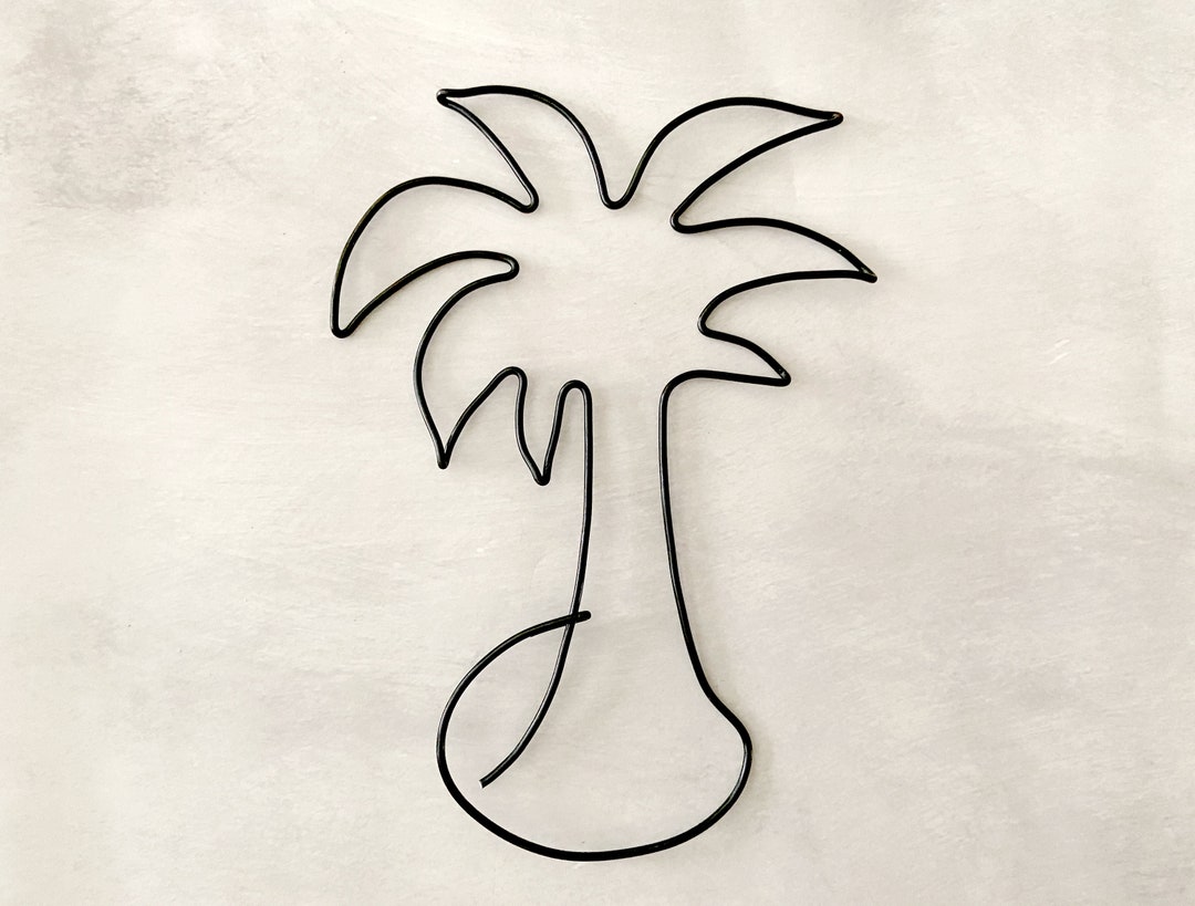 Wire Palm Tree Wall Decor: Tropical Beach House Art - Etsy