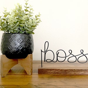 Boss Sign, Office Decor for Womens Desk, Hustle Decor, Desk Sign, Desk ...