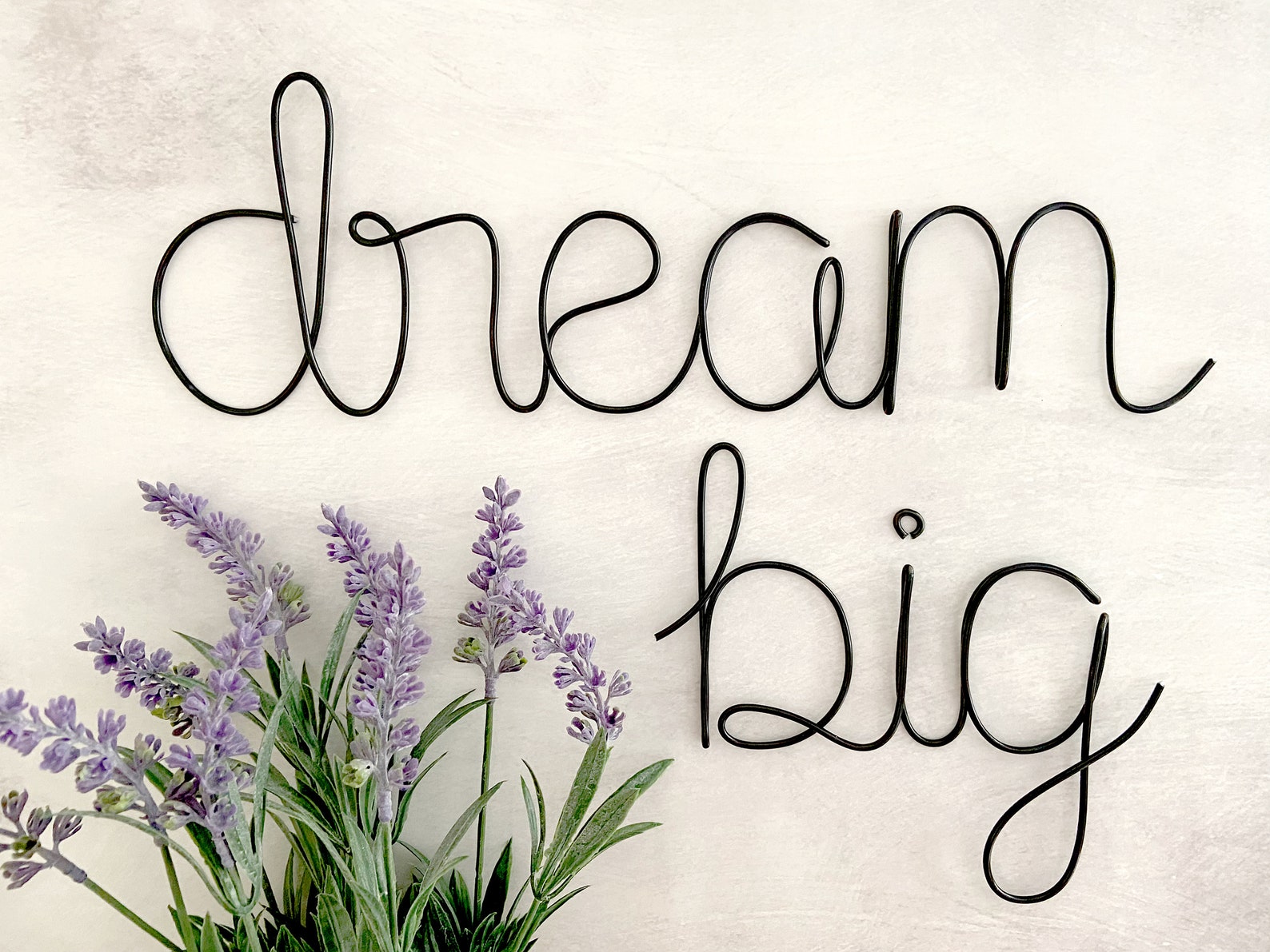 Dream Big Wire Sign Wire Word Wall Art Wire Script Art - Etsy
