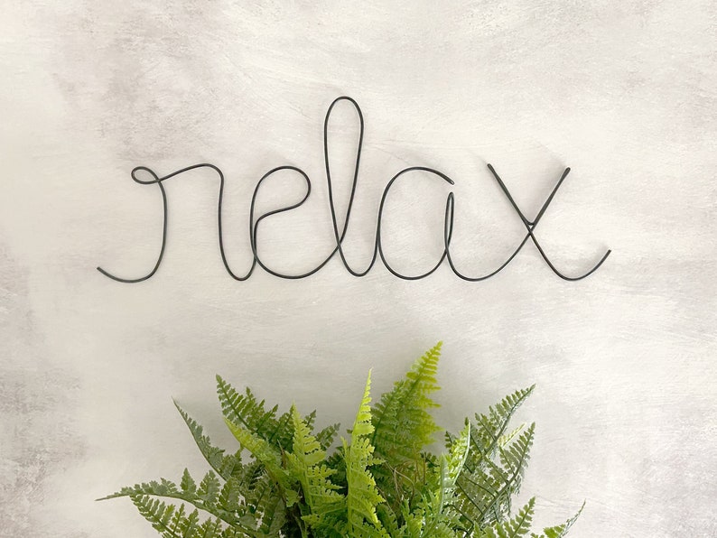 Wire Word Relax Sign Relax Wire Sign Metal Word Art Wire | Etsy
