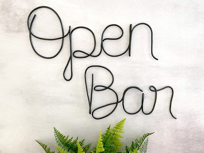 Open Bar Sign Bar Decor for Home Bar Bar Cart Sign Basement | Etsy