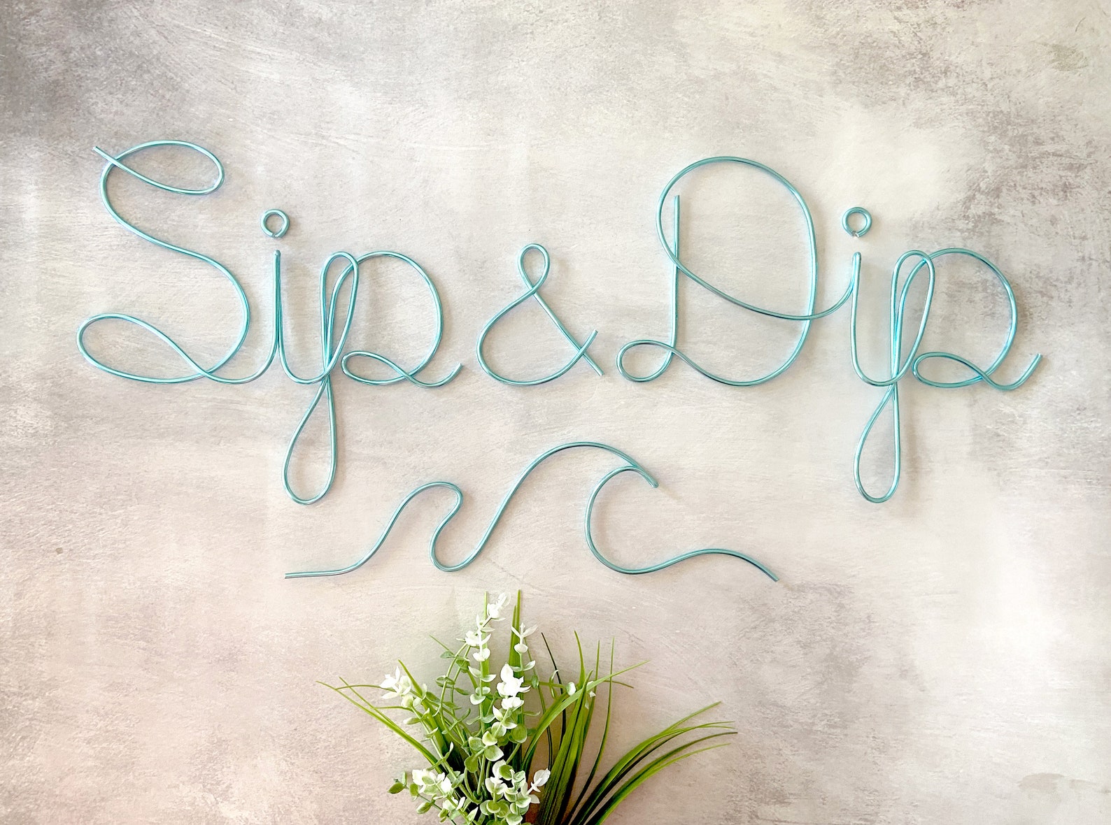 Sip and Dip Sign Wire Wall Art Hot Tub Sign Funny Swimming - Etsy