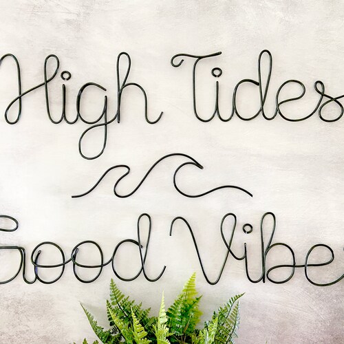 Coastal Wall Sign Wire Words Coastal Decor Beach House - Etsy