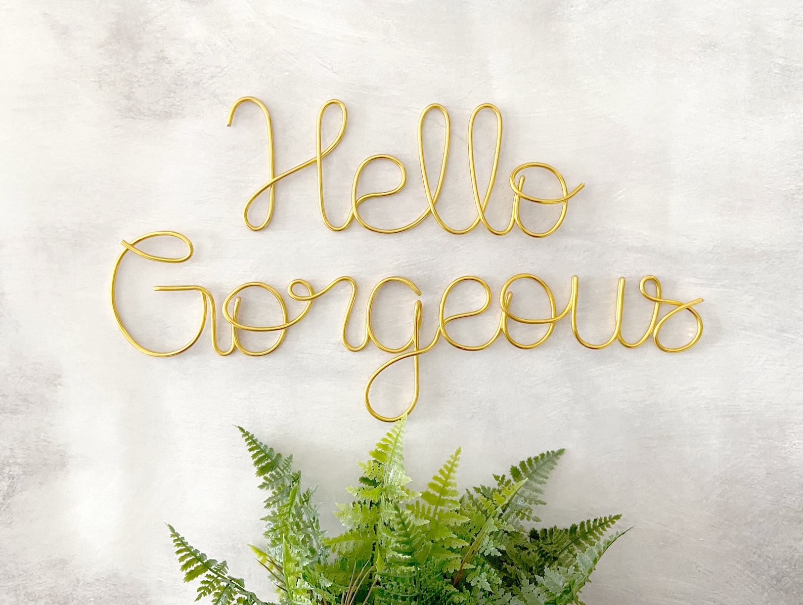 Hello Gorgeous Sign, Wire Art Wall Decor, Wire Signs, Spa Decor, Salon ...