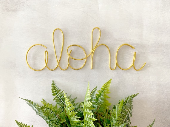 Aloha Sign Tropical Sign Beach Sign Metal Entryway Decor | Etsy
