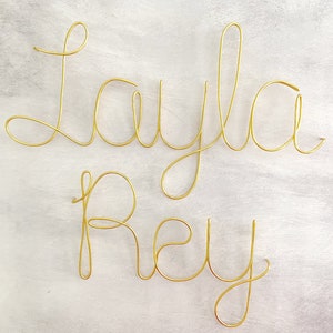 Gold Wire Name Custom Wire Sign Shelf Name Decor Wired | Etsy