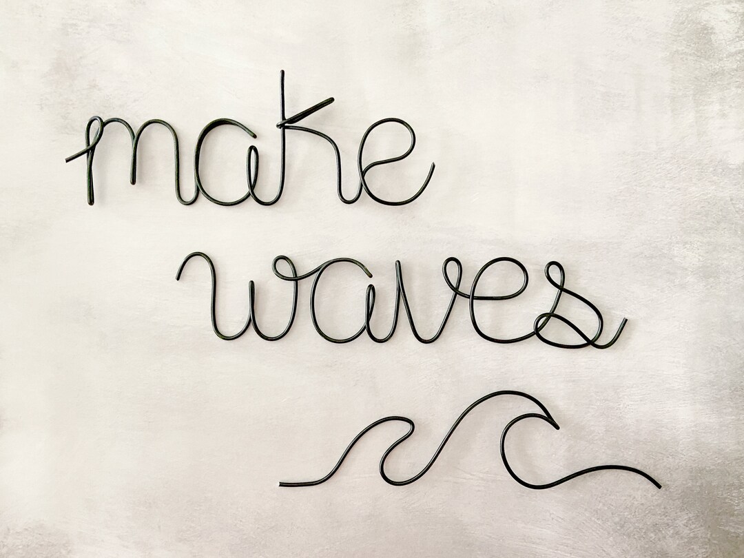 Make Waves, Beach Wall Decor, Wire Wall Art, Wave Decor, Beach Themed ...