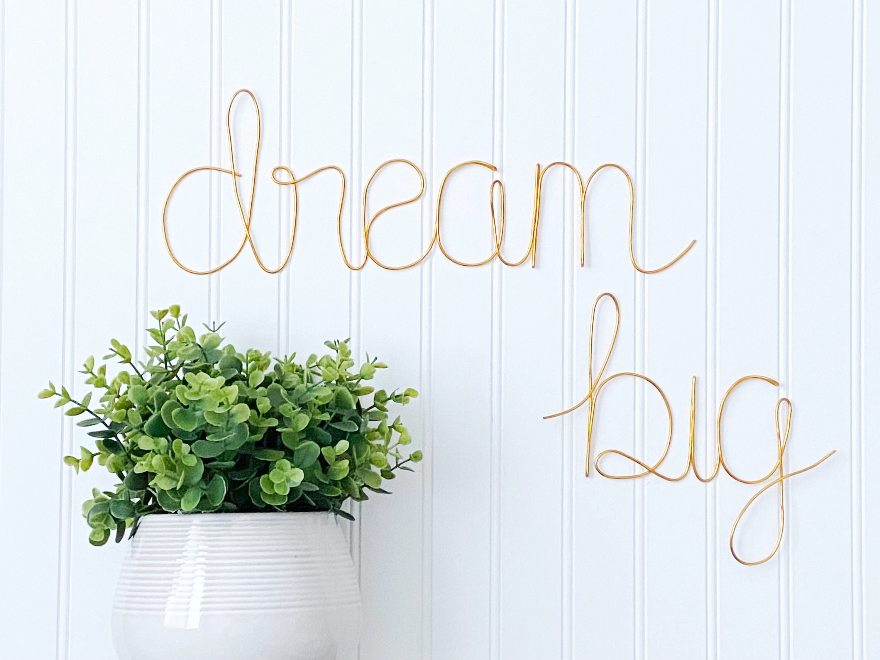 Dream Big Wire Sign Wire Word Wall Art Wire Script Art | Etsy