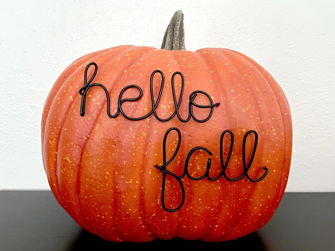 Hello Fall Pumpkin Sign Fall Wall Decor Hello Fall Sign | Etsy
