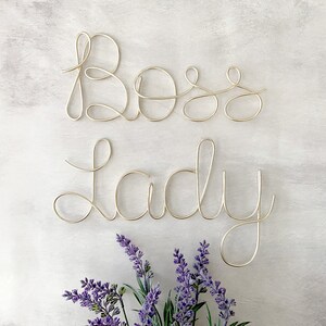 Lady Boss Sign, Wire Wall Art, Office Decor for Women, Office Wall ...