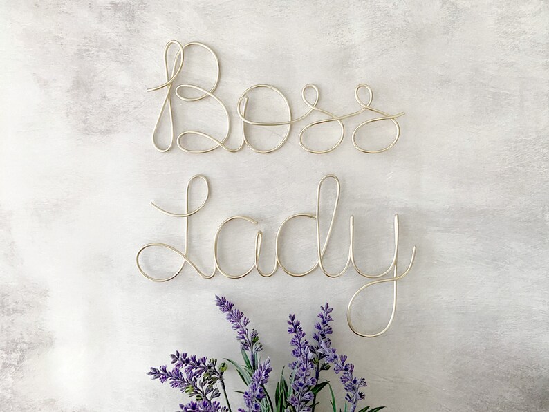 Lady Boss Sign Wire Wall Art Office Decor for Women Office - Etsy