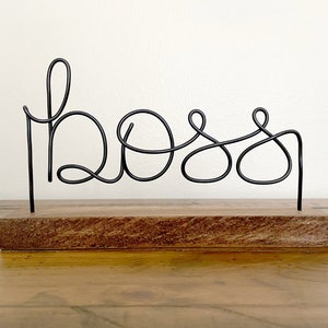 Boss Sign, Office Decor for Womens Desk, Hustle Decor, Desk Sign, Desk ...