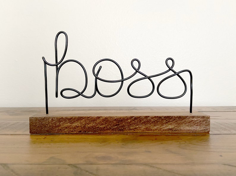 Boss Sign Office Decor for Womens Desk Hustle Decor Desk - Etsy
