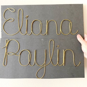 Gold Wire Name Custom Wire Sign Shelf Name Decor Wired | Etsy
