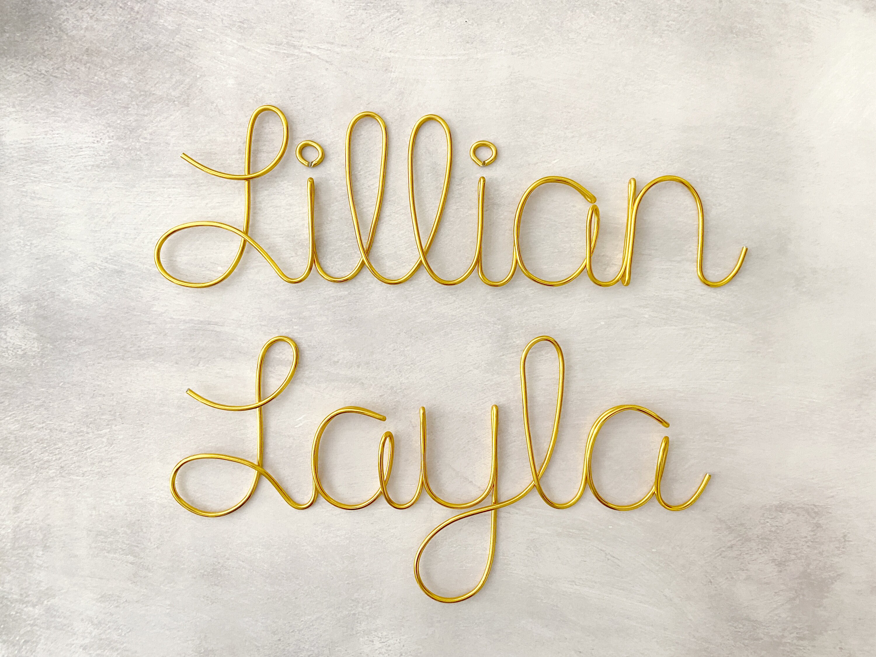 Gold Wire Name Custom Wire Sign Shelf Name Decor Wired - Etsy